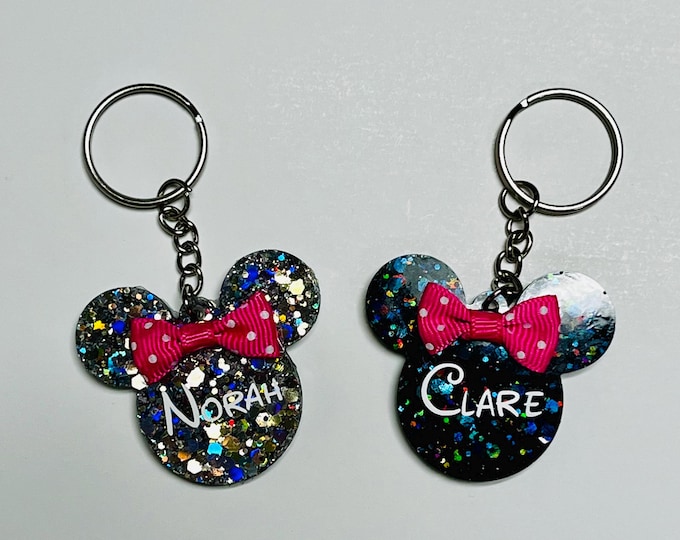 Minnie Mouse Inspired Key Chain / Zipper Charm / Backpack Bling / Purse ...