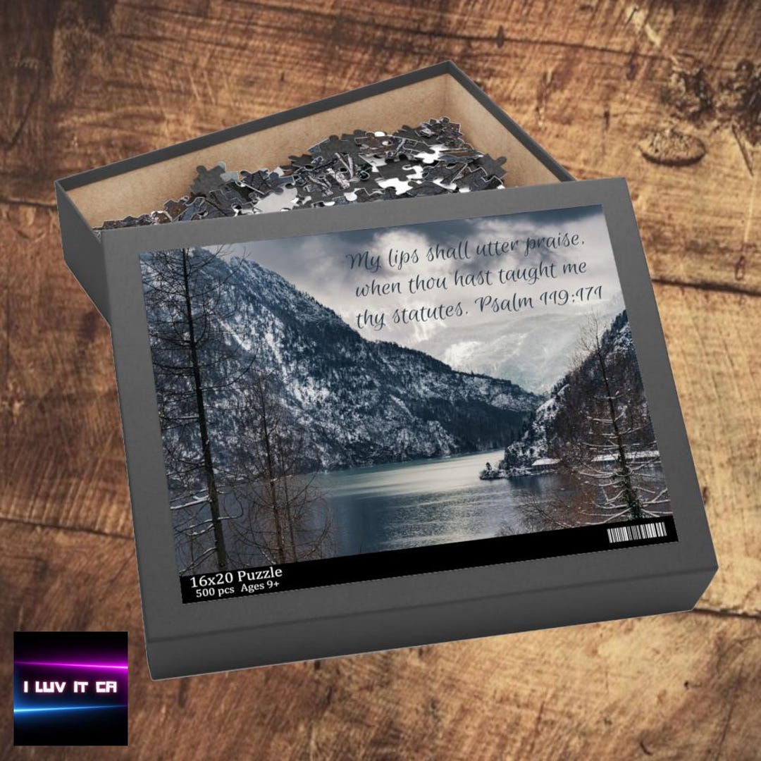 Bible Passage Puzzle | Praise Jigsaw | Psalm 119:171 Puzzle | Mountain ...