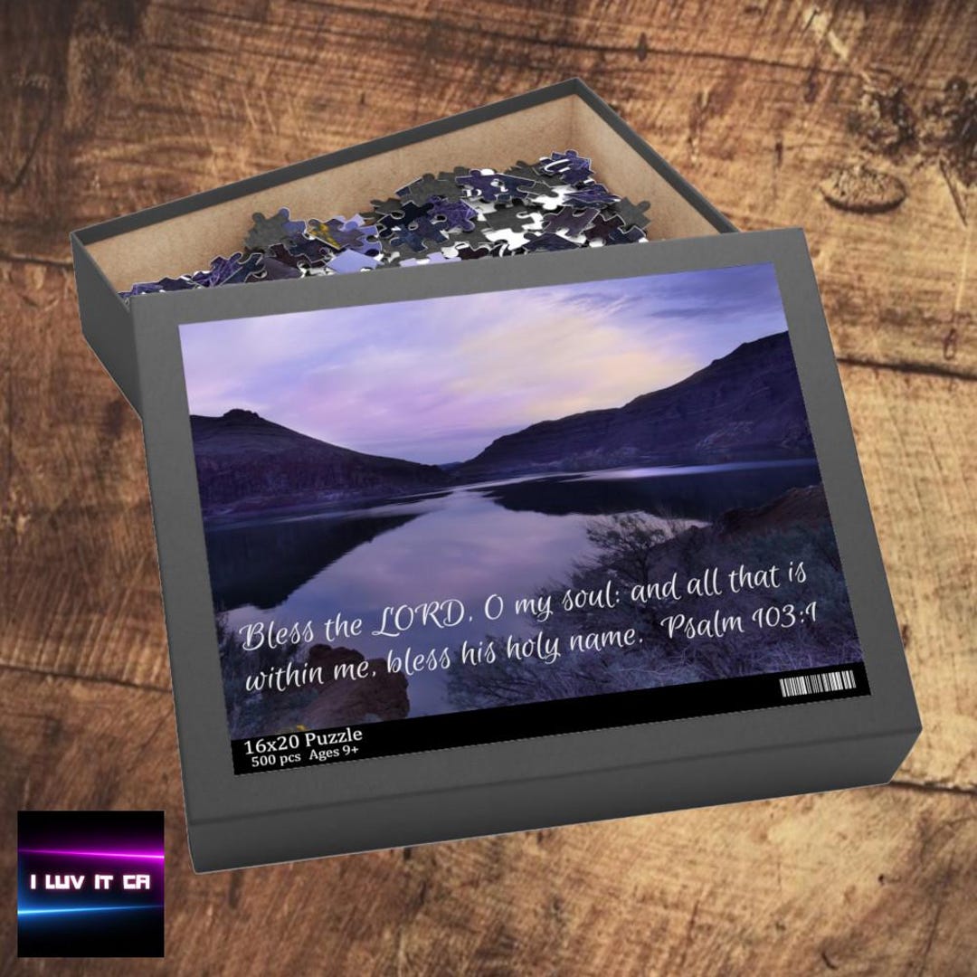 Bible Passage Puzzle | Praise Jigsaw | Psalm 103:1 Puzzle | Mountain ...