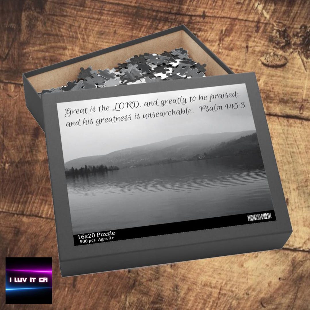 Bible Passage Puzzle Praise Jigsaw Psalm 145:3 Puzzle Mountain Scenery ...