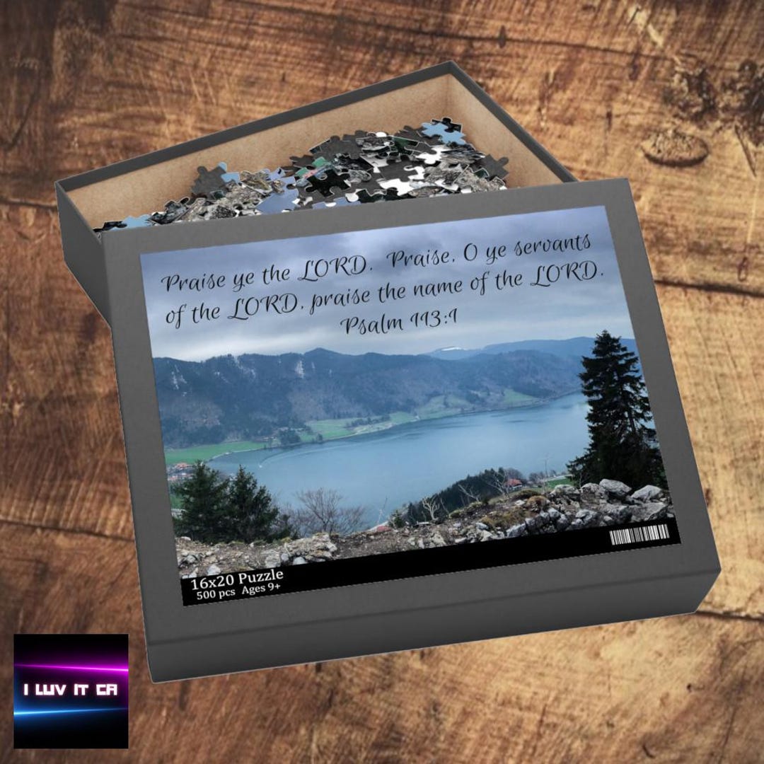 Bible Passage Puzzle | Praise Jigsaw | Psalm 113:1 Puzzle | Mountain ...