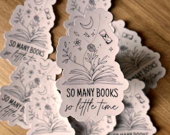 Bookstore Sticker, Book Lover Sticker, Bookish Sticker, so Many Books ...