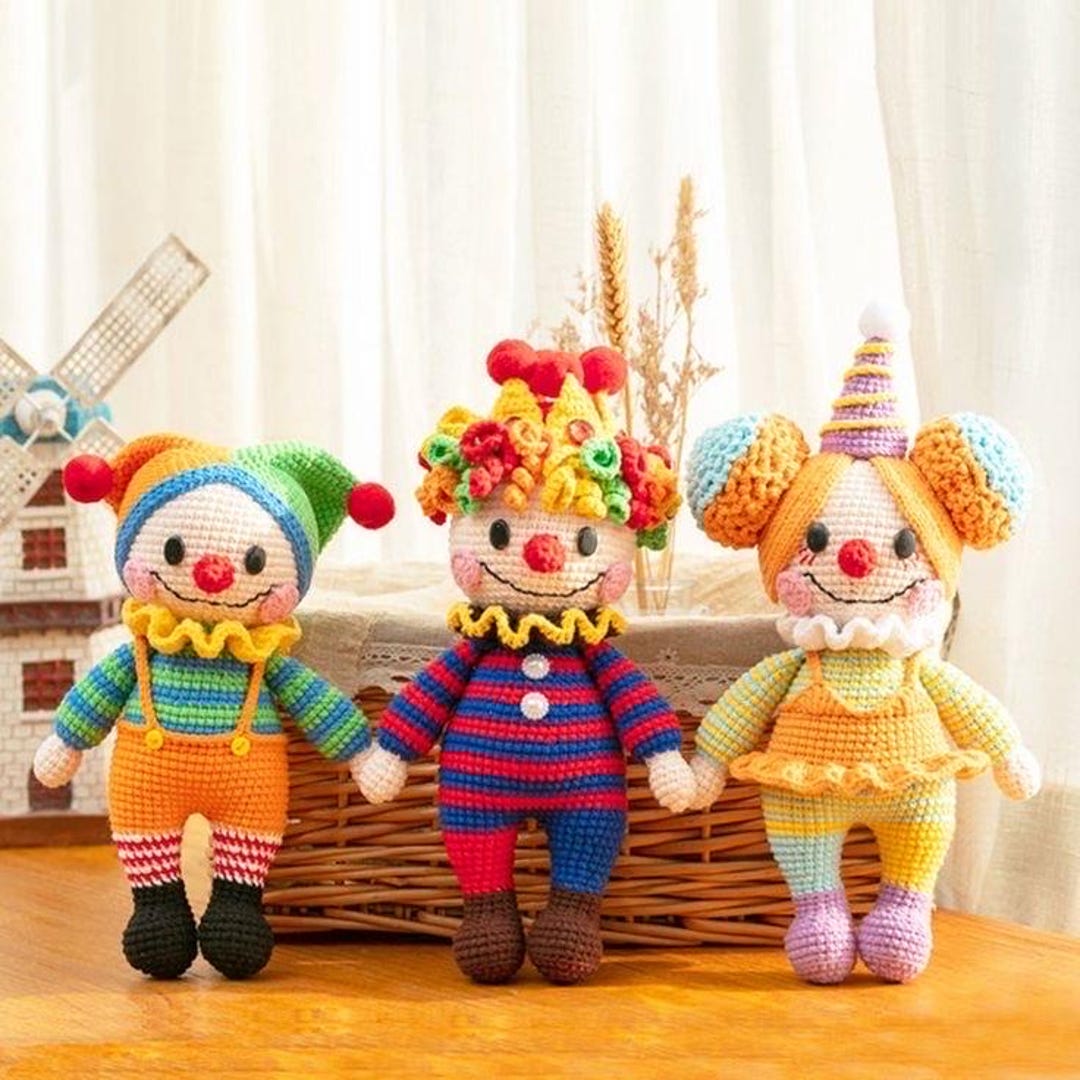 Clown Crochet Pattern, Amigurumi Clown, Clown Crochet, English PDF ...