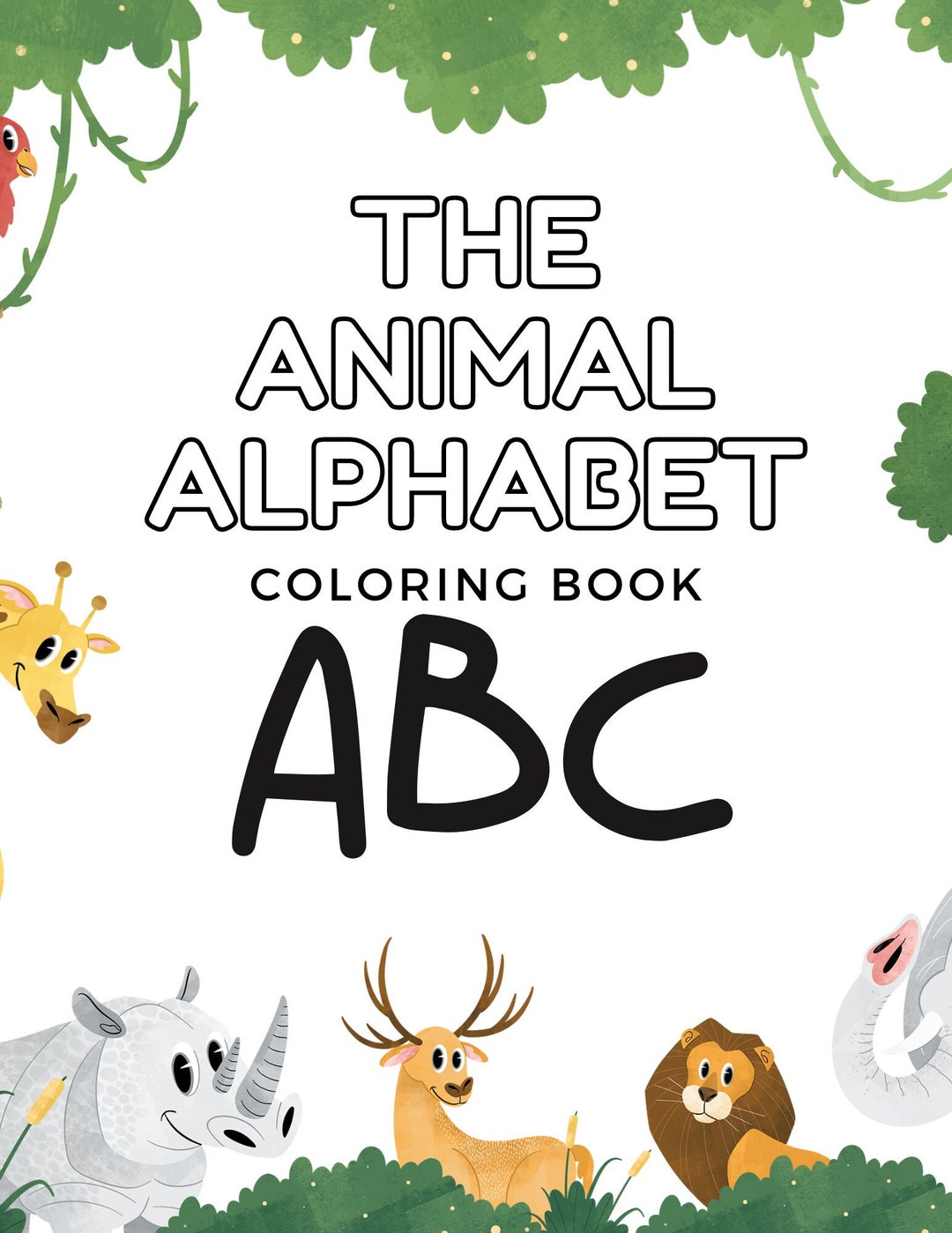 ABC Animal Coloring Fun: Educational Kids' Coloring Book - Etsy