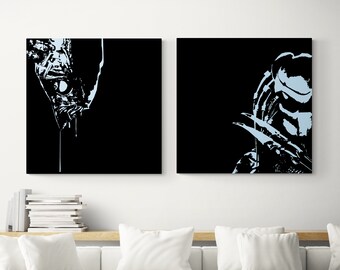 Alien Vs Predator Canvas - Etsy