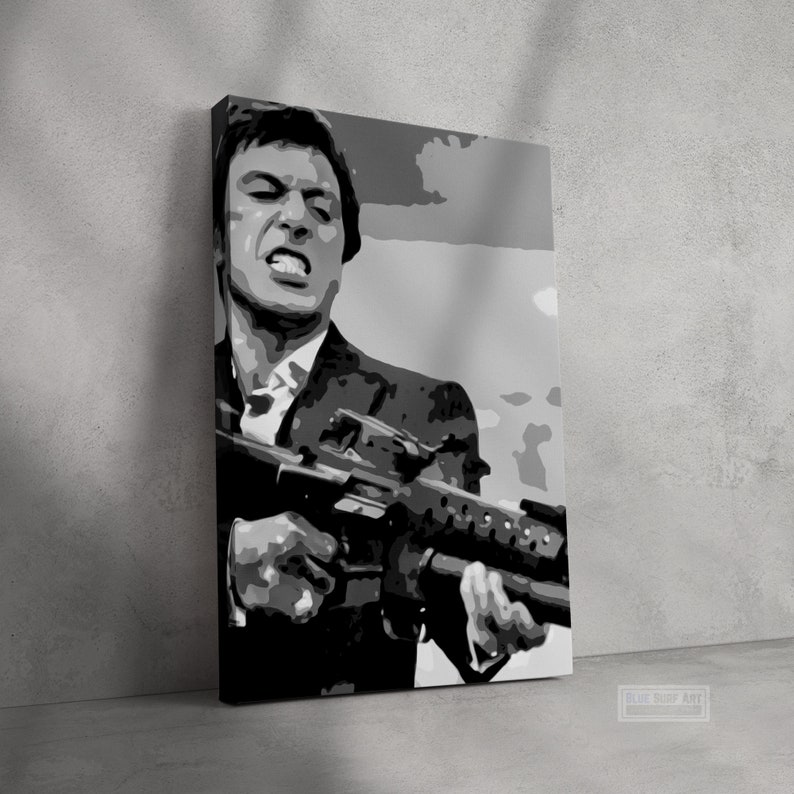 Scarface Wall Art Al Pacino Movie Pop Art Painting Gangster - Etsy