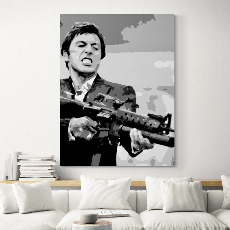 Scarface Wall Art Al Pacino Movie Pop Art Painting Gangster - Etsy