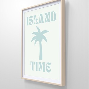 Island Time Coastal Beach House Poster Ocean Wall Art Girly Print ...