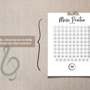 Printable Music Practice Tracker With Color in Bubbles | Undated 100 ...