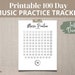 Printable Music Practice Tracker With Color in Bubbles | Undated 100 ...