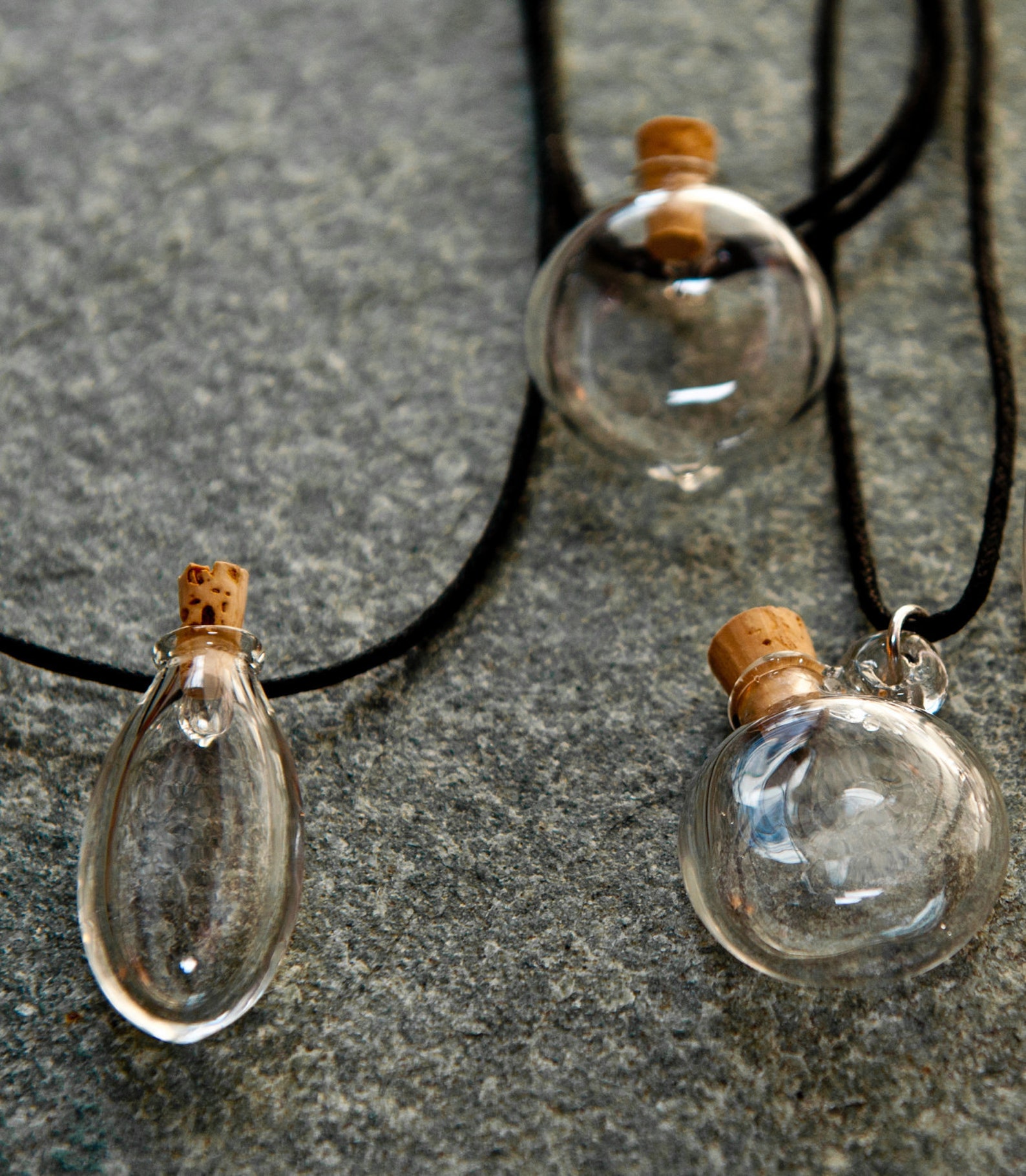 One Hand Blown Glass Bottle Pendant Hand Sculpted by Jenn Goodale - Etsy