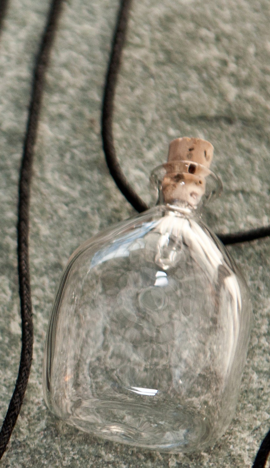 One LARGE Hand Blown Glass Bottle Pendant Hand Sculpted by - Etsy