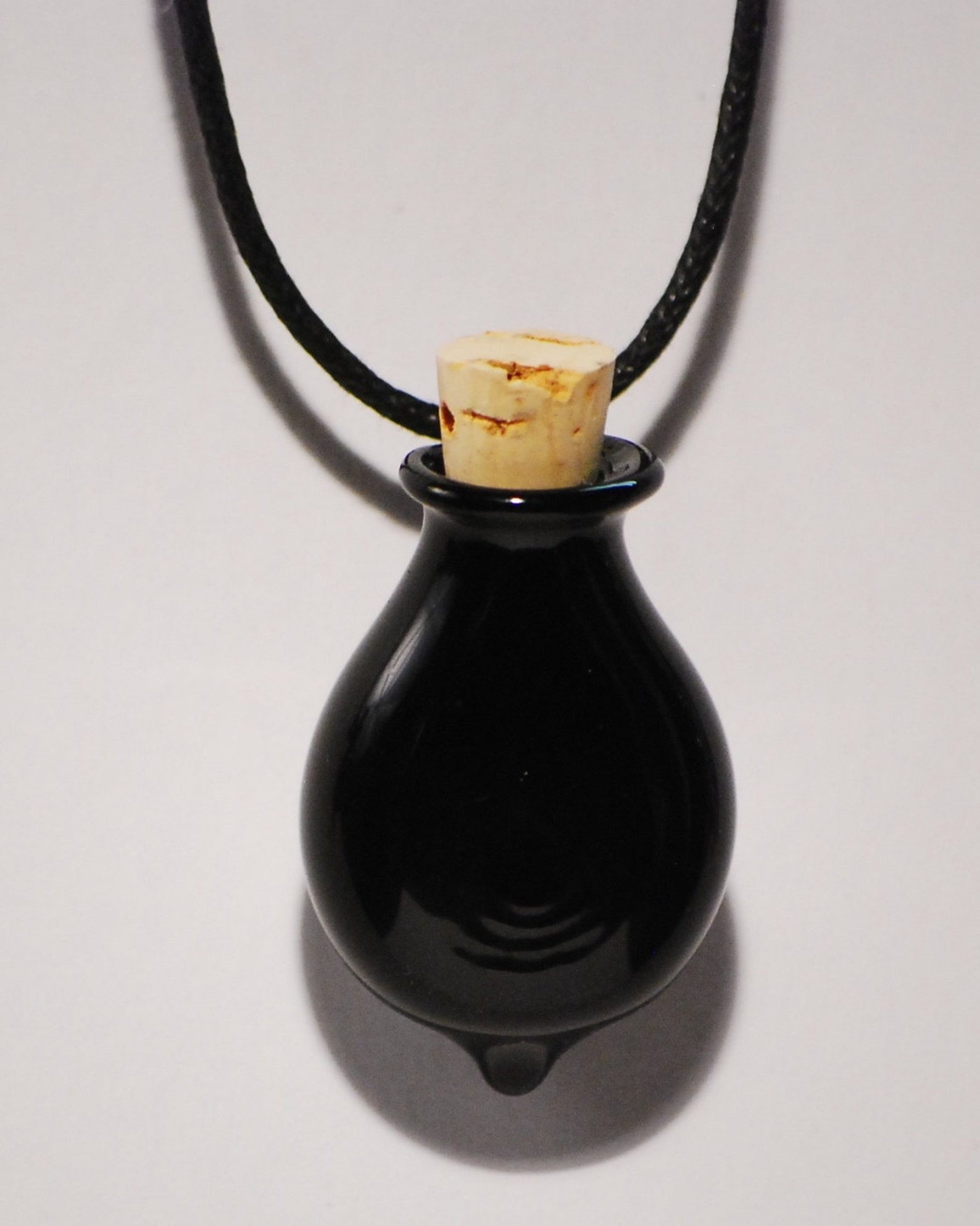 One Hand Blown Colored Glass Bottle Pendant Hand Sculpted by Jenn ...