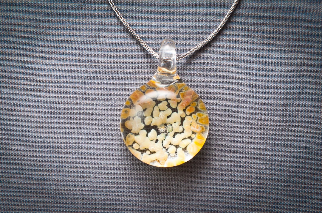Butterscotch Frit Pendants Hand Sculpted by Jenn Goodale - Etsy