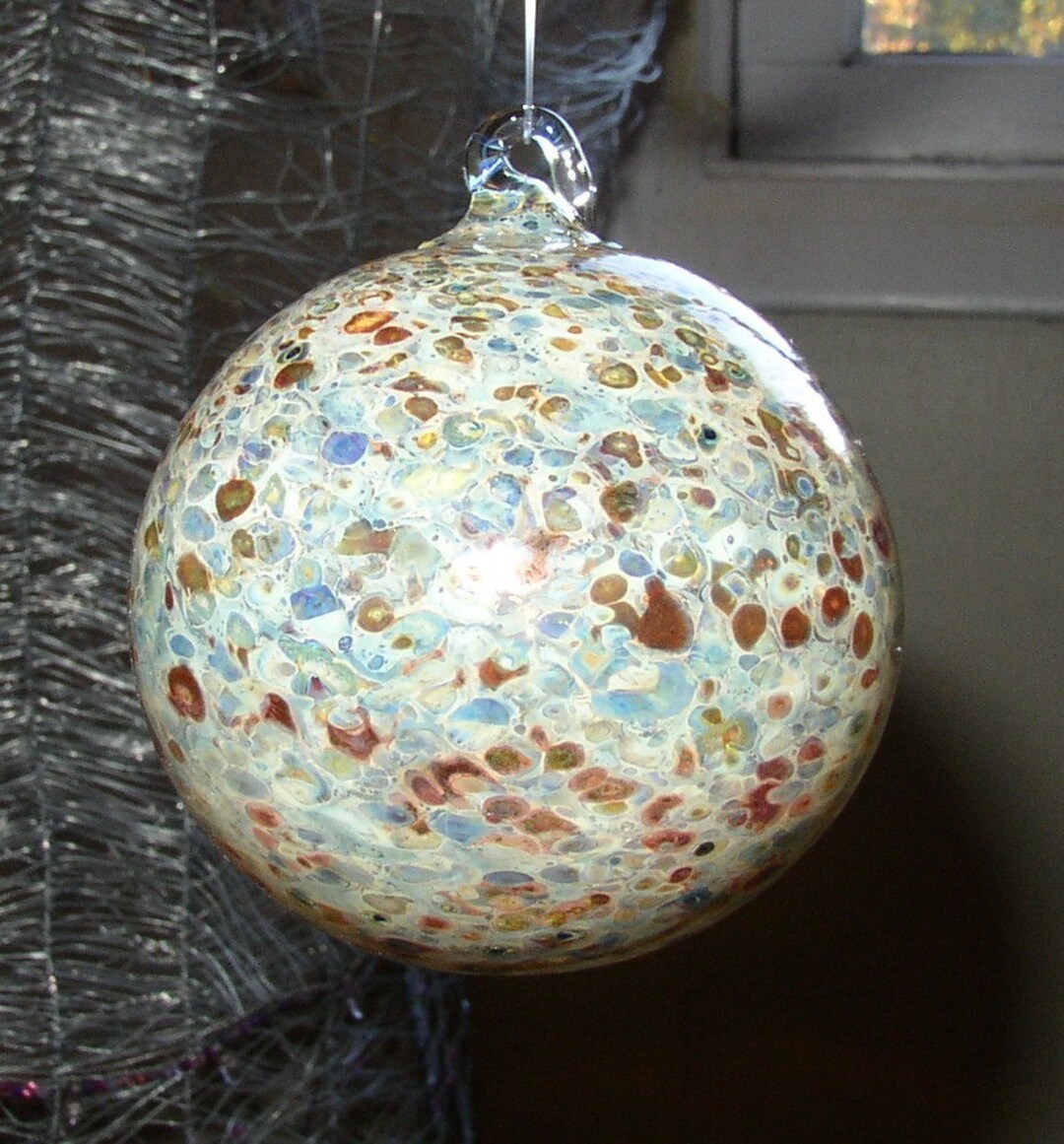 Small Multi Colored Glass Ornament Hand Blown by Jenn Goodale - Etsy