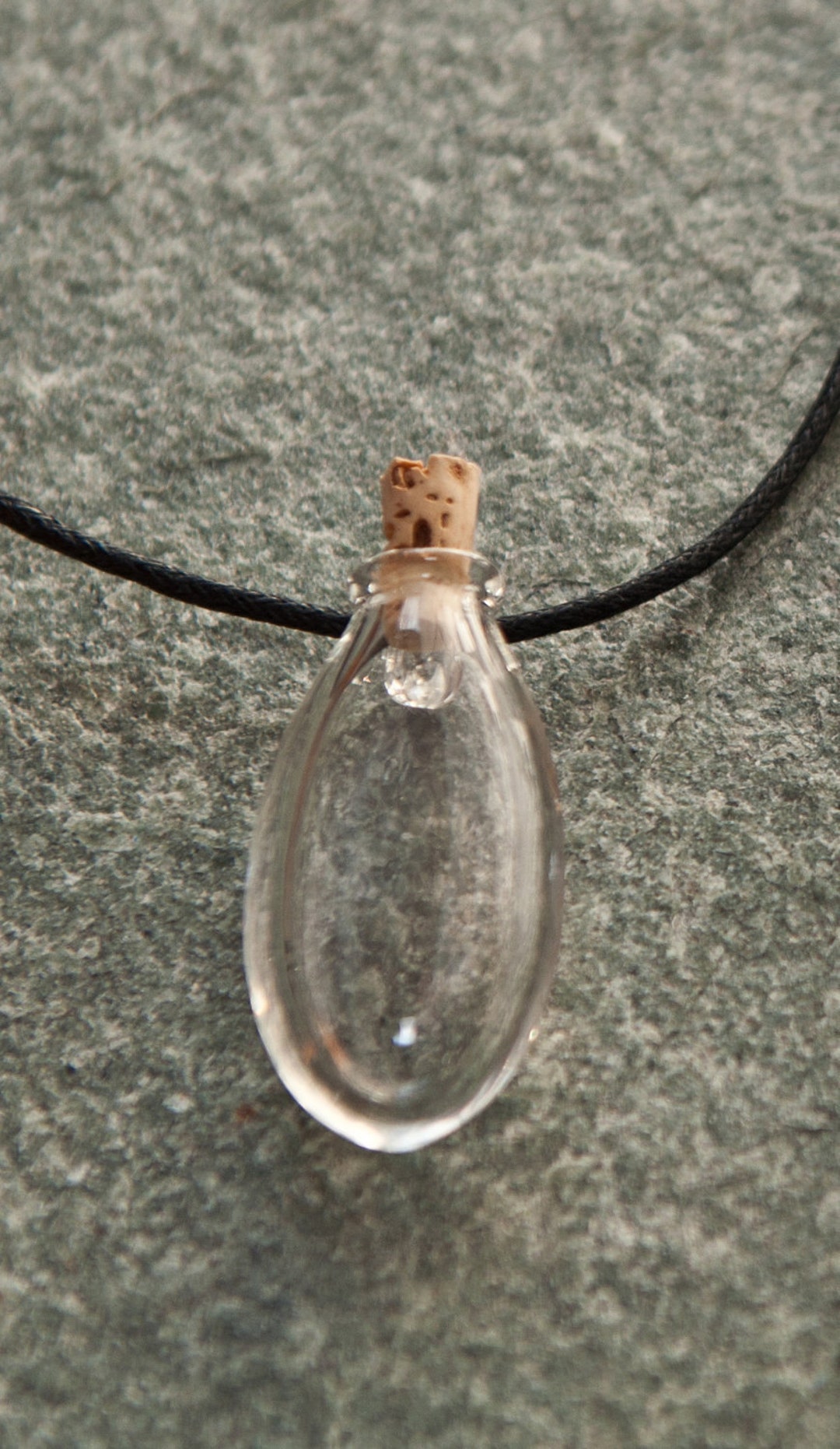 One Hand Blown Glass Bottle Pendant Hand Sculpted by Jenn Goodale - Etsy