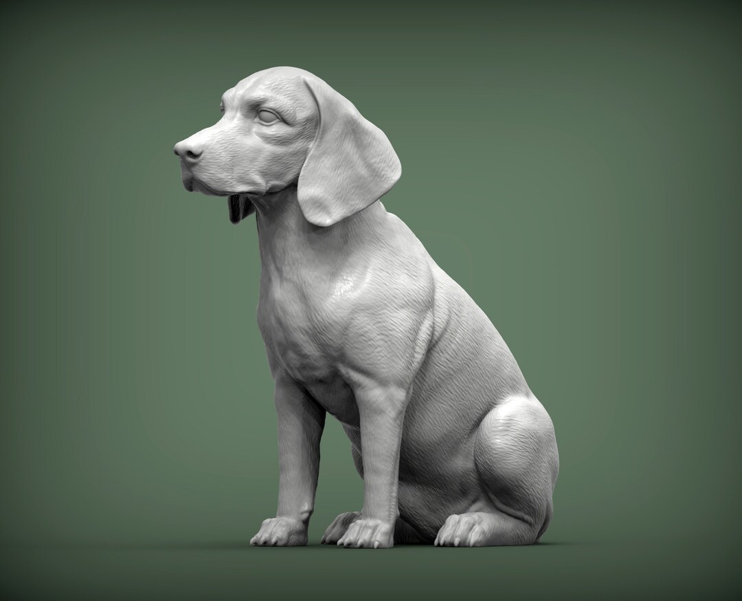 3D Printed Beagle Figurine: Dog Lover Gift, Home Decor - Etsy