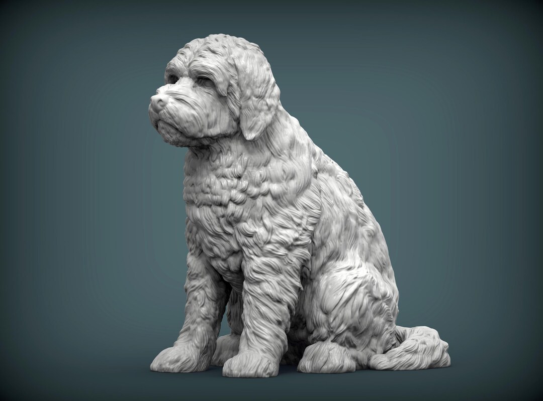 Goldendoodle Figurine 3D Printed Ideal Gift & Memorial Keepsake Unique ...