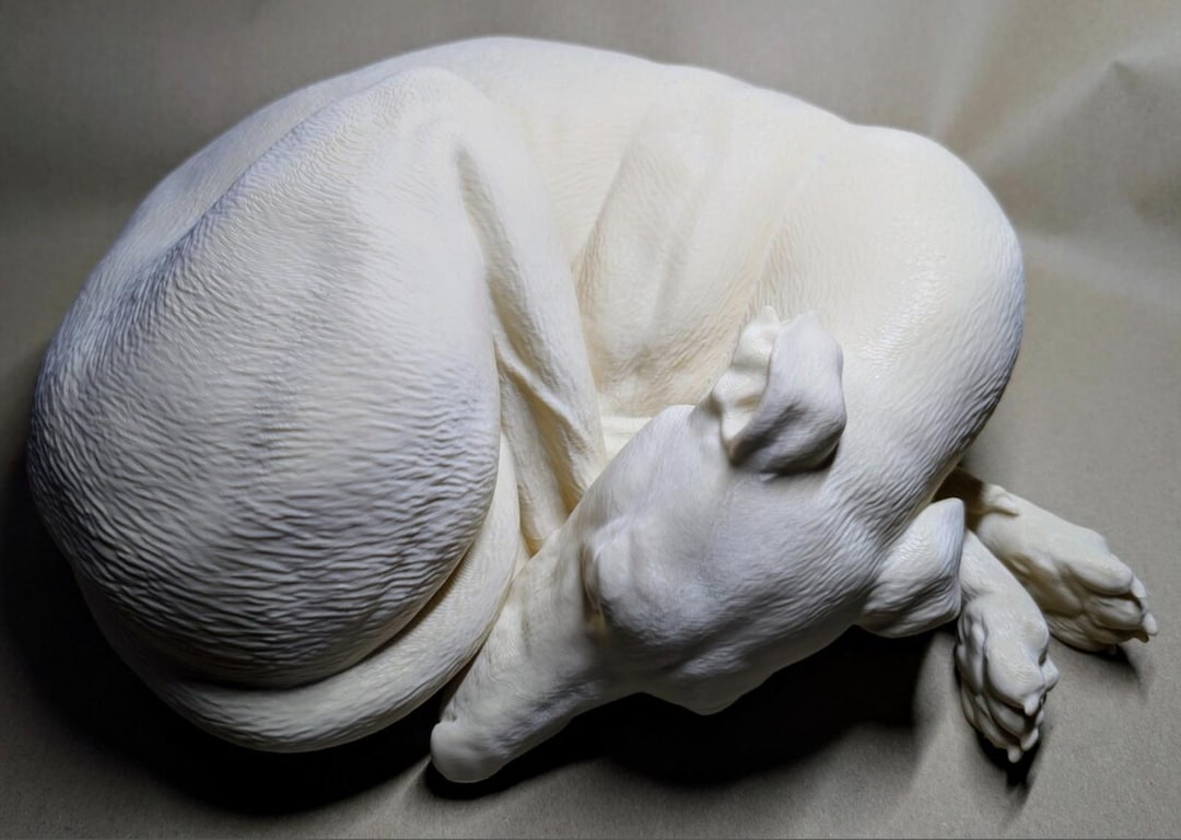 Whippet-greyhound Sleeping URN - 3D Printed - Statue, Ornament ...