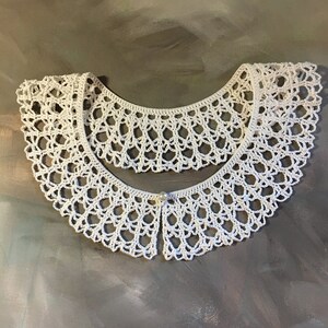 RBG Crocheted Lace Collar in White - Etsy