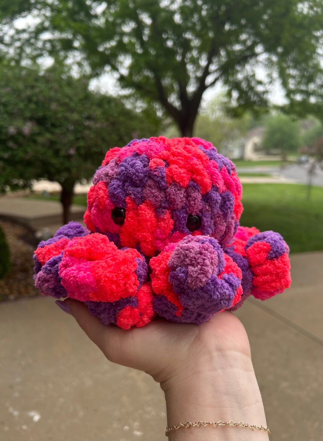 Crochet Neon Octopus Plushie - Etsy