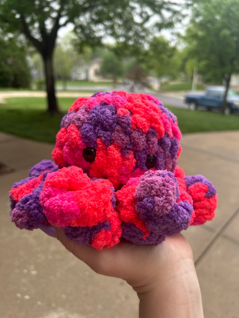 Crochet Neon Octopus Plushie - Etsy