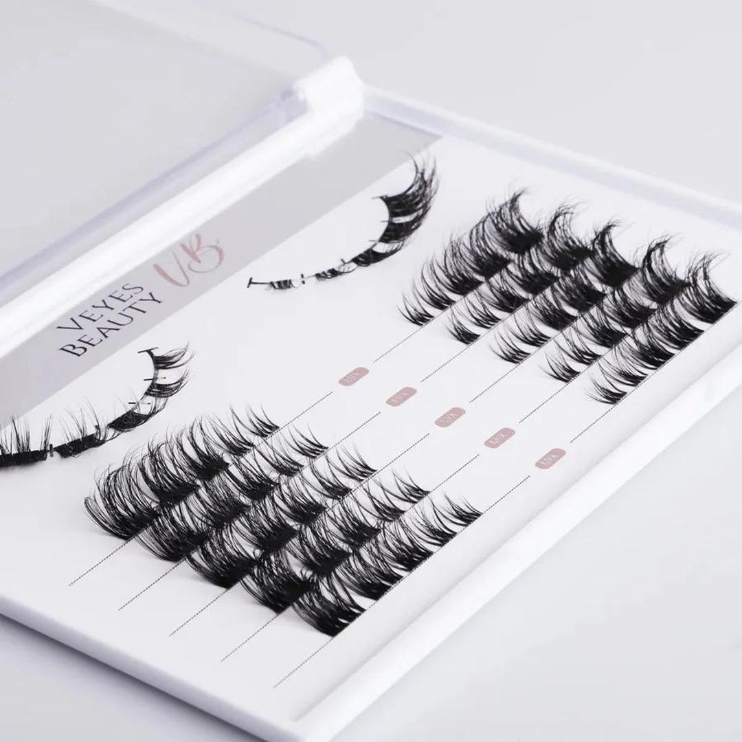 6 Pairs 3D Layered Pre-cut Lash Clusters Extension Kit Lightweight ...