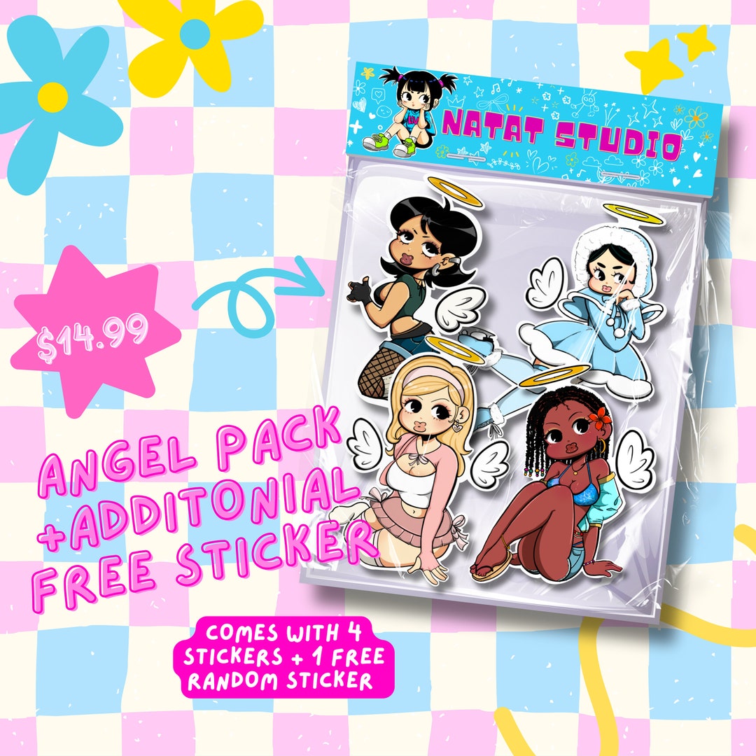 Angel Chibi Sticker Pack (+additional Free Sticker) - Etsy