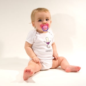 PACIFIER ADDICT - Funny Baby Onesie Graphic Print - Prpl Nrpl Limited ...