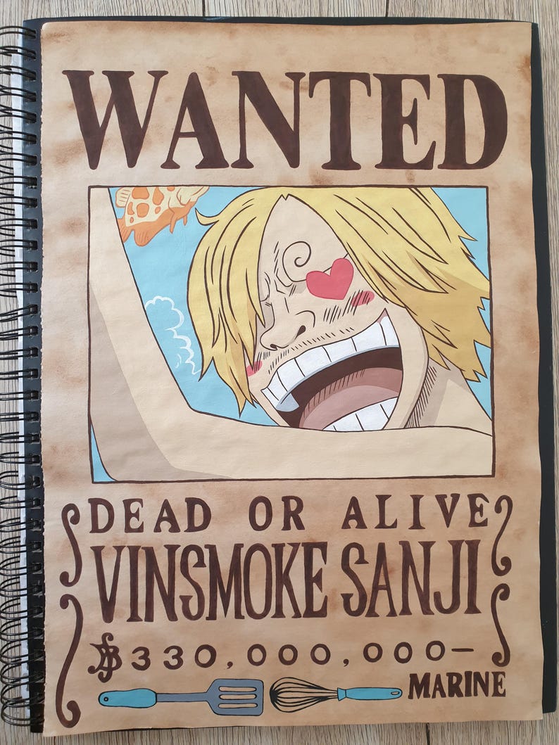 Custom Anime Wanted Posters One Piece Inspired - Etsy