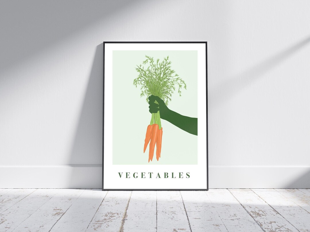 Vegetables Print - Carrots | Kitchen Prints | A5, A4 & A3 Prints - Etsy