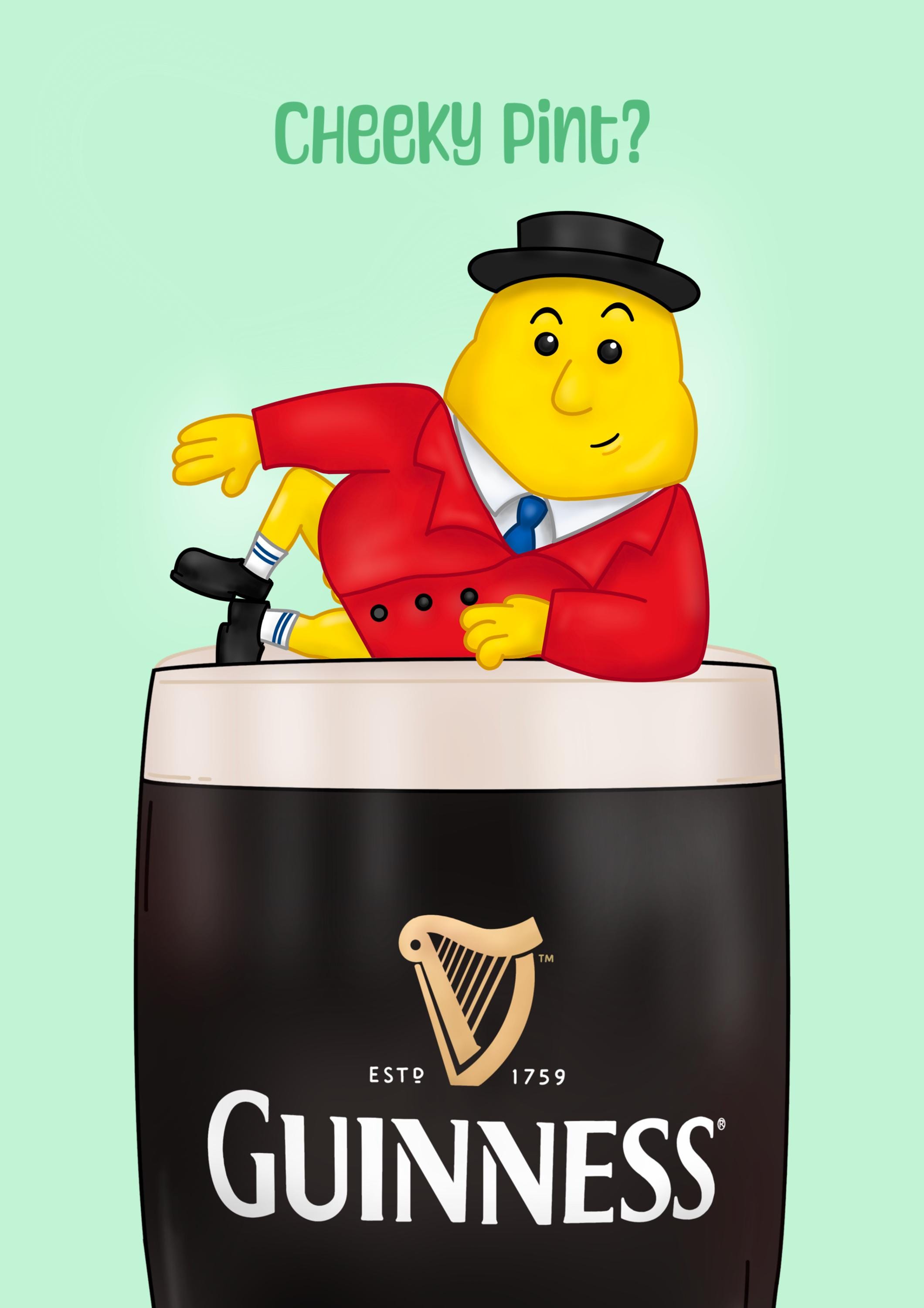 Cheeky Pint With Mr. Tayto - Guinness and Tayto Print | Irish Print ...