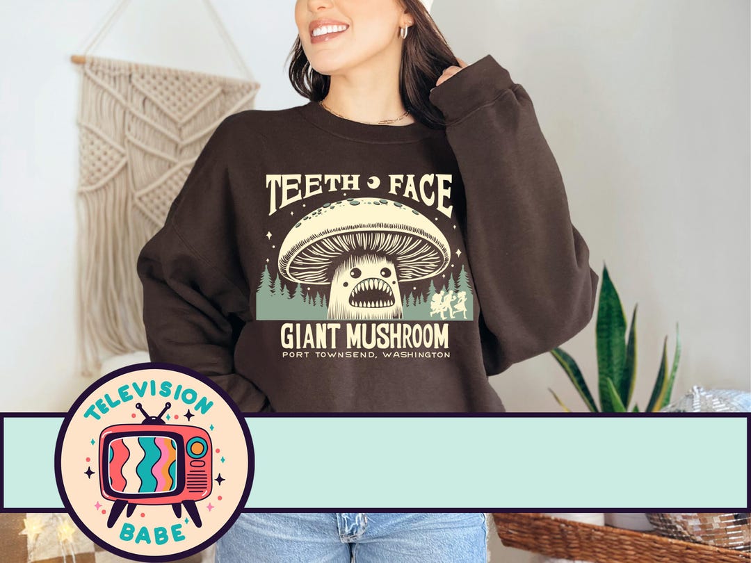 Dead Boy Detectives Teeth Face Mushroom Cute Forest Sweatshirt Crewneck ...