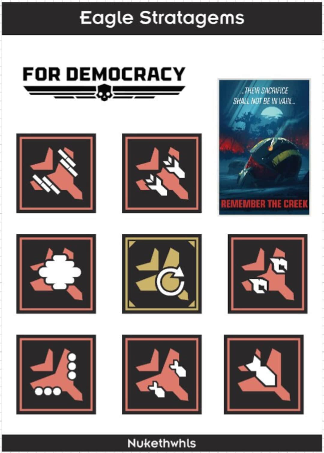 Helldivers 2 Eagle Stratagem Stickers - Etsy