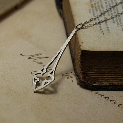Gothic Cruciform Tracery Hand Cut Sterling Silver Necklace - Etsy