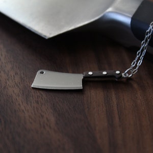 Cleaver Hand Cut Sterling Silver Mini Butcher's Knife Necklace - Etsy