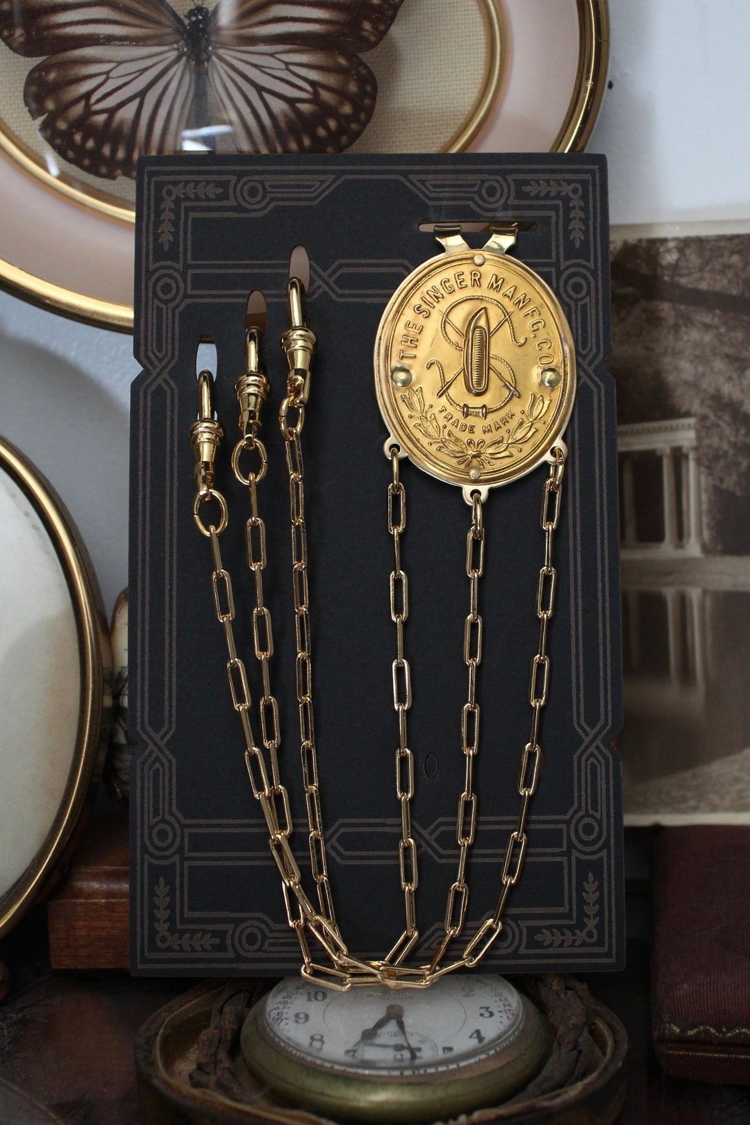 Sewing Machine Medallion Chatelaine Tool Holder - Etsy