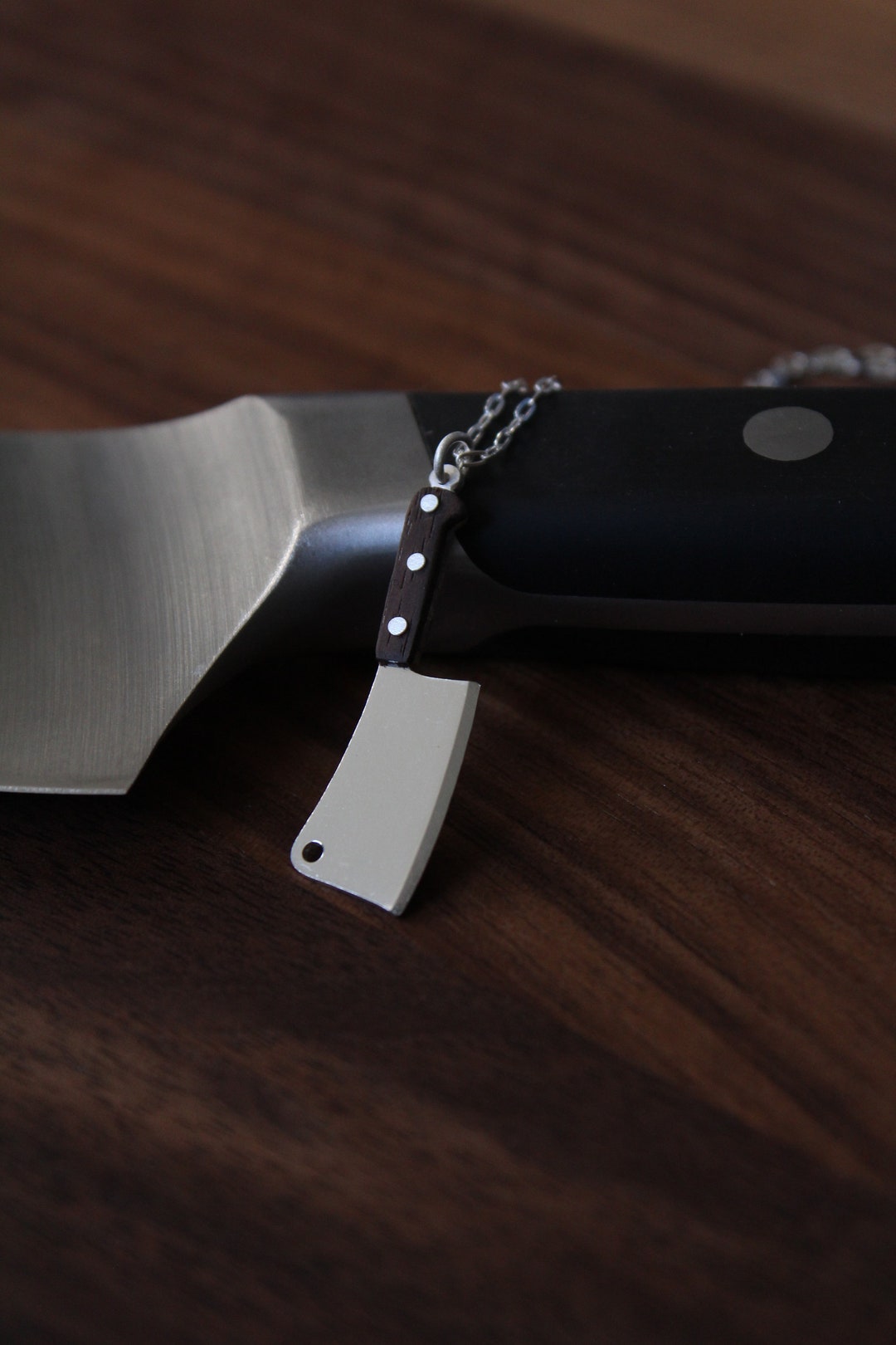 Cleaver Hand Cut Sterling Silver Mini Butcher's Knife Necklace - Etsy