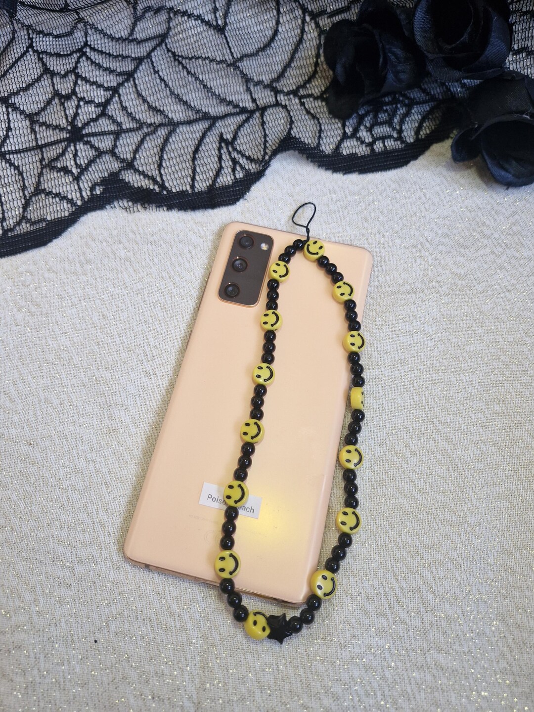 Smiley Face, Smiley Phone Strap, Phone Accessories, Spooky, Gothic ...