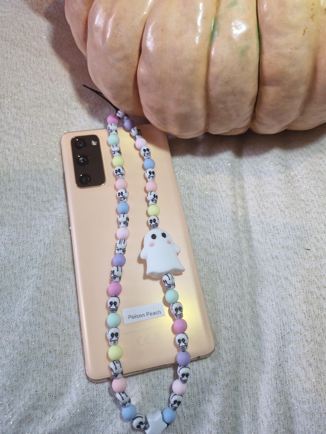 Ghost Phone Strap, Pastel Skull, Cute Ghost, White Ghost, Spooky ...