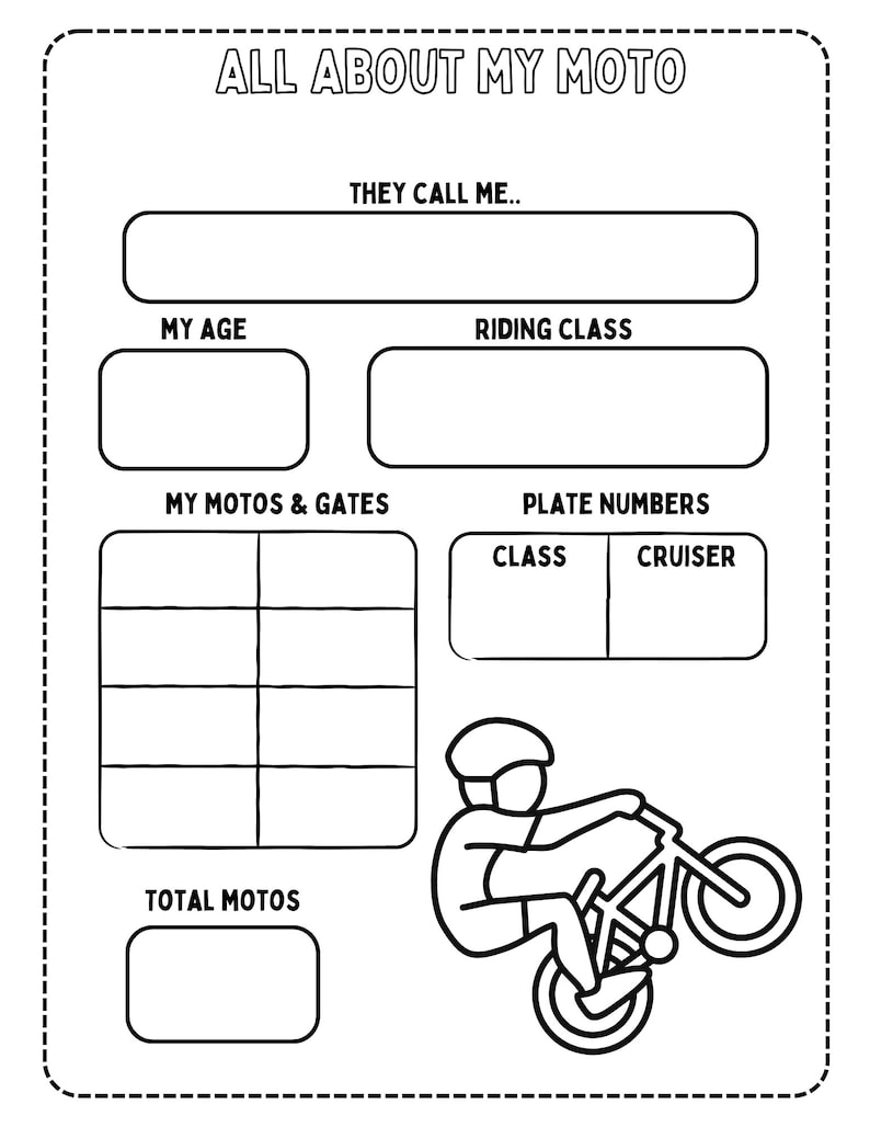BMX Coloring Sheets - Etsy