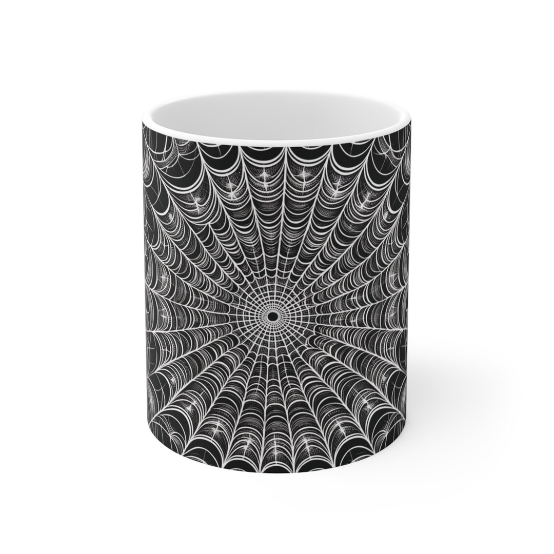 Spider Web 11 Oz Ceramic Coffee Cup - Spooky Halloween Vibes Decor - Etsy