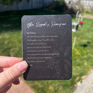 Our Father Prayer Card the Lord's Prayer 3x4 English & Latin - Etsy
