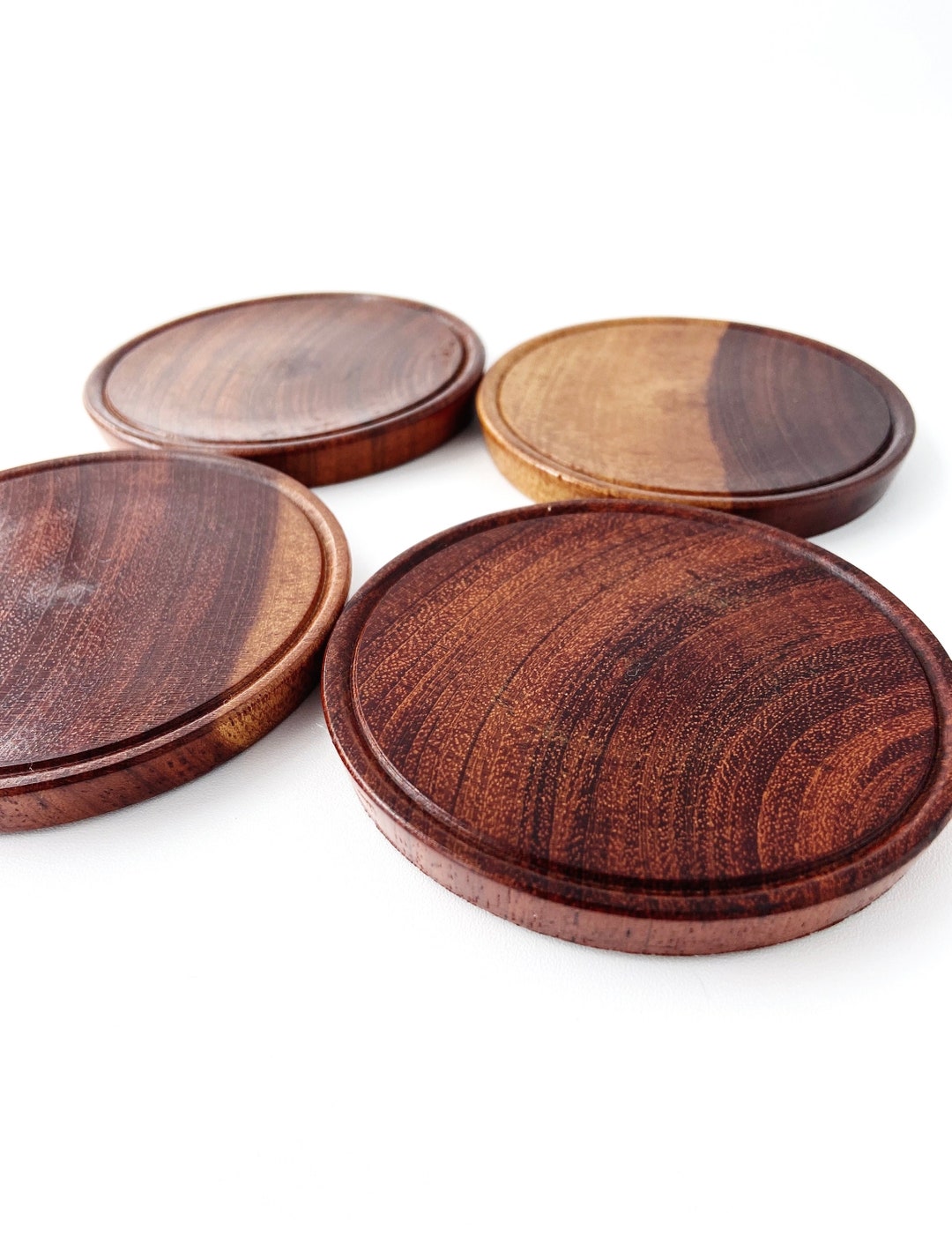Impressive Brazilian Rosewood Coasters Handmade Vintage Mid Century ...