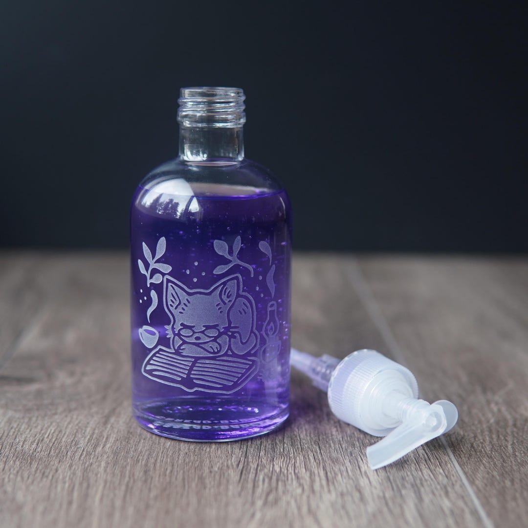 Book Cat Soap Dispenser - Recycled Glass Pump Bottle - Etsy