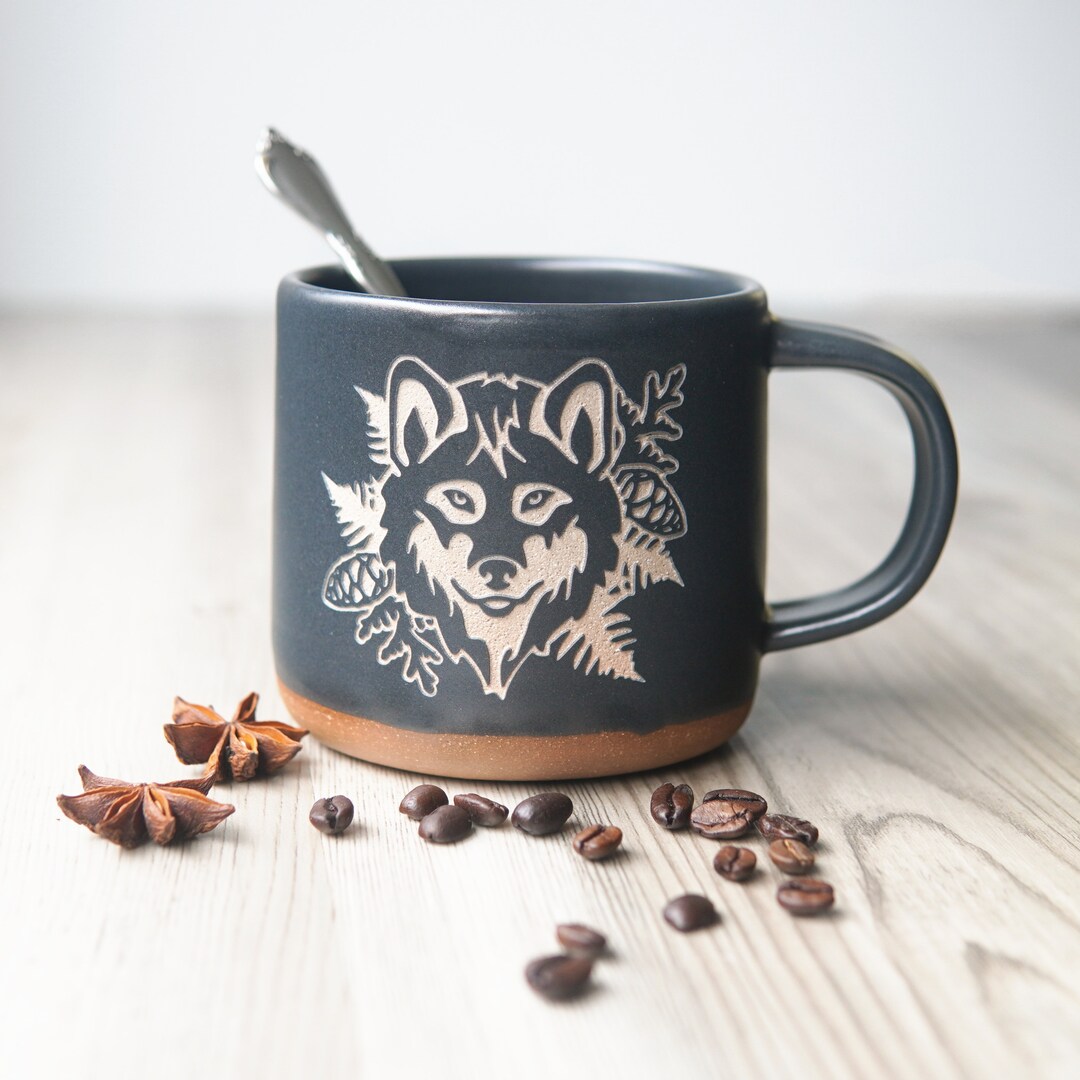 Wolf Mug - Handmade Pottery Cup - Etsy