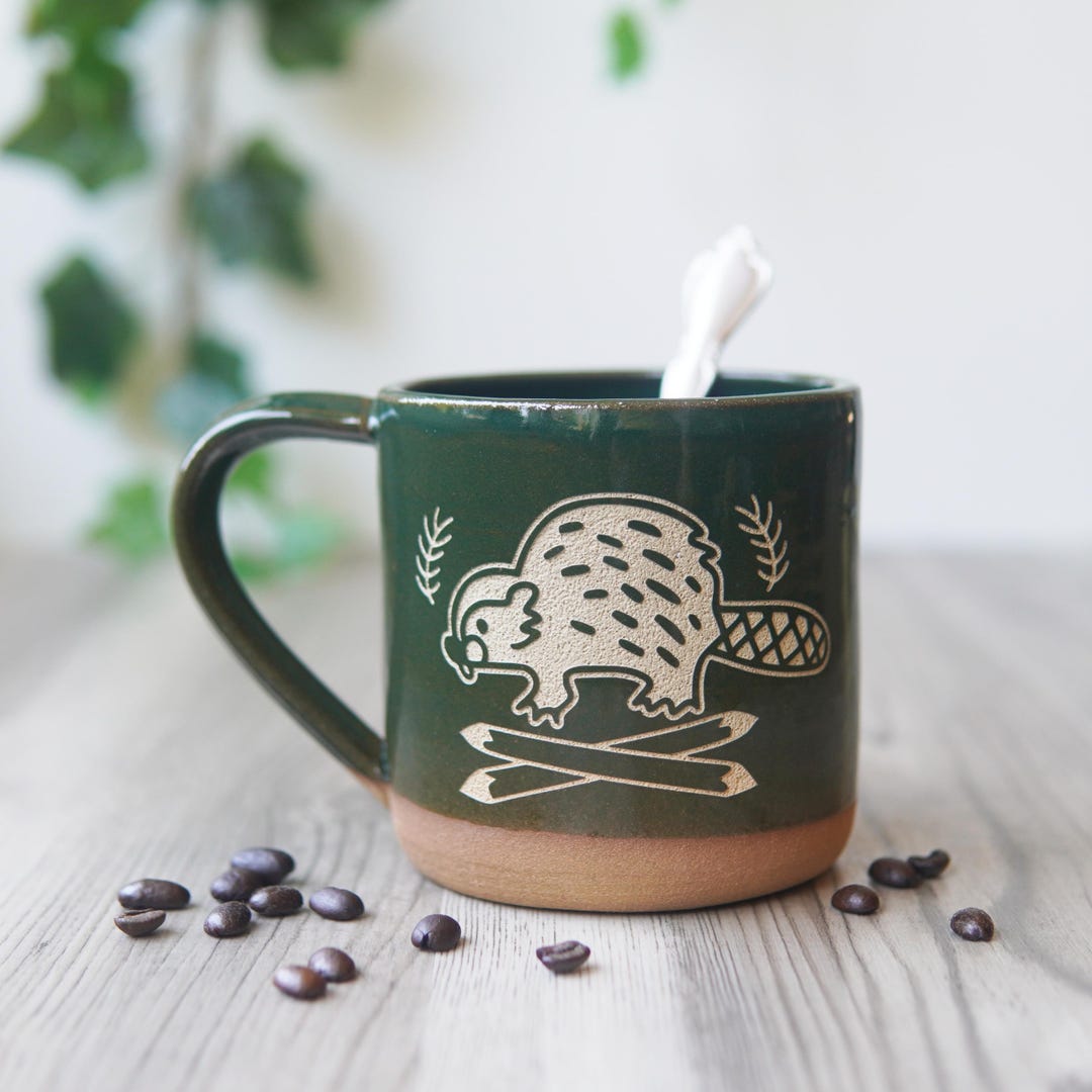 Beaver Mug Farmhouse Style Handmade Pottery Cup - Etsy