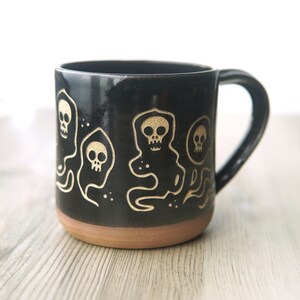 Wraith Skull Mug - Haunted Ghost Halloween Pottery - Etsy