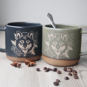 Wolf Mug - Handmade Pottery Cup - Etsy