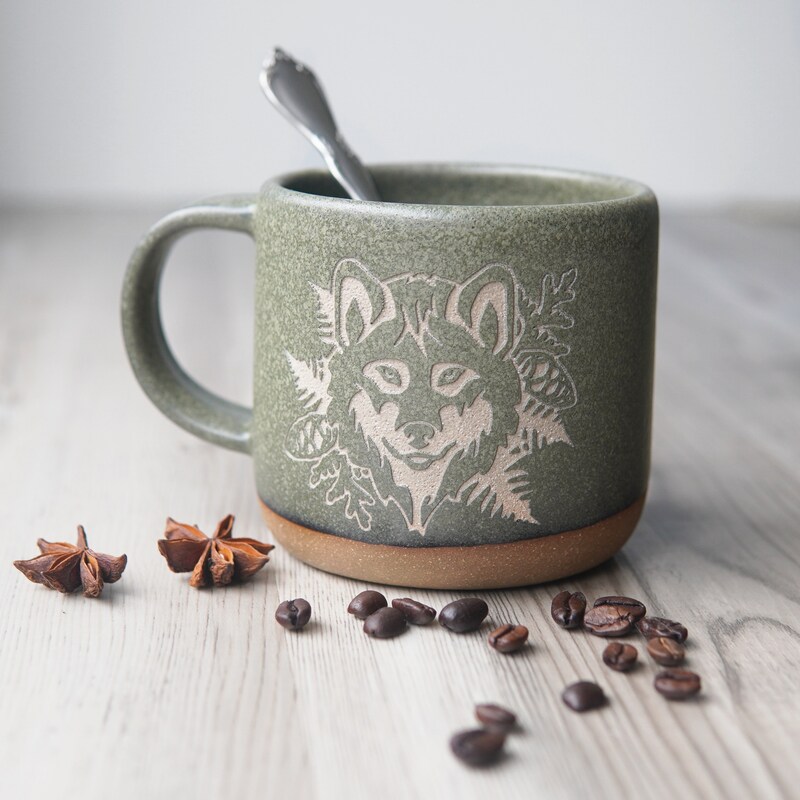 Wolf Coffee Mug - Etsy